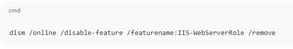 How to Uninstall IIS in Windows Server